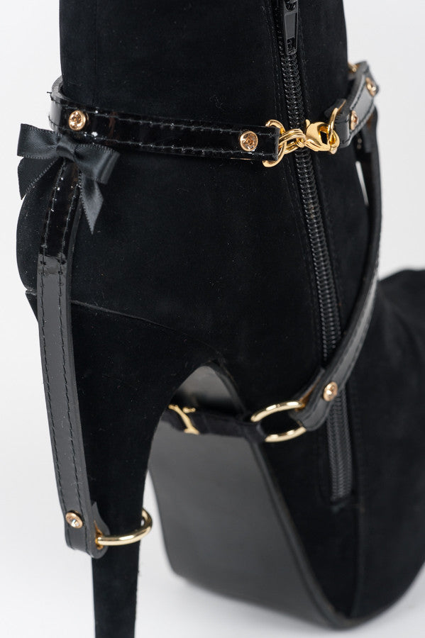 Jet Black Heel Restraints by Fräulein Kink